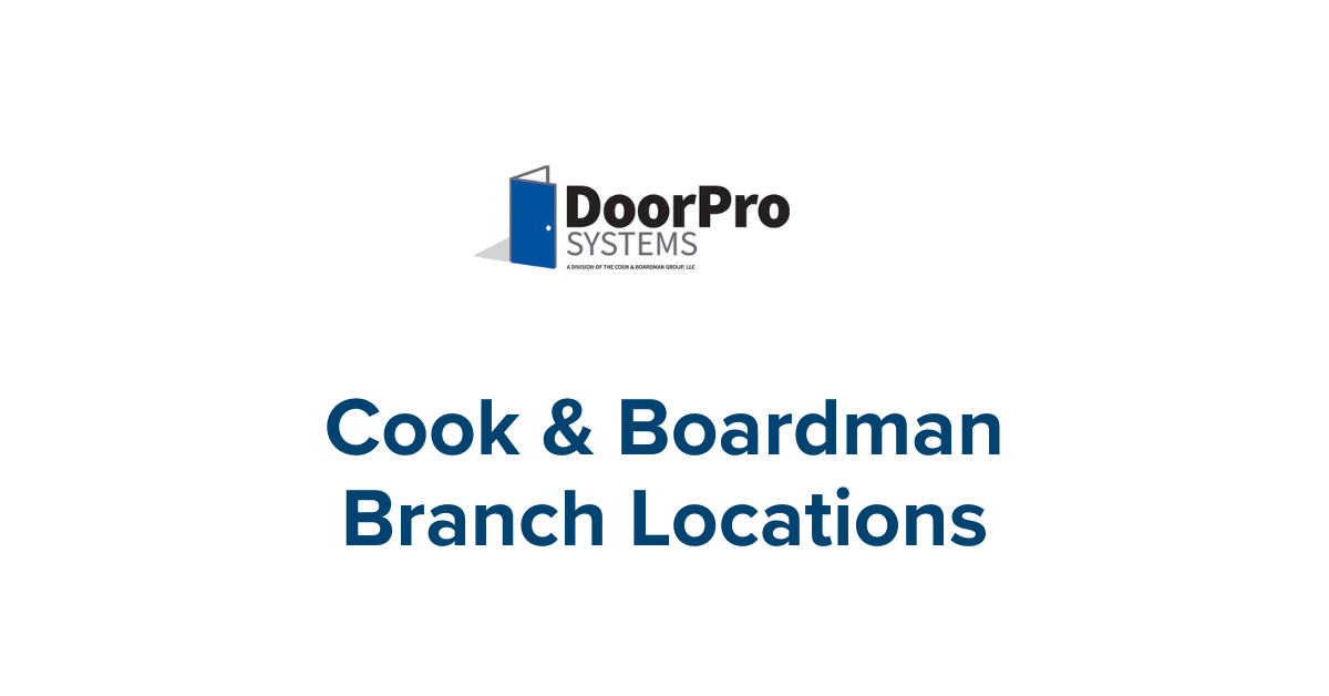 Door Pro Systems - The Cook & Boardman Group
